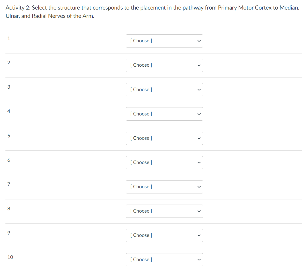 Solved Activity 2: Select the structure that corresponds to | Chegg.com