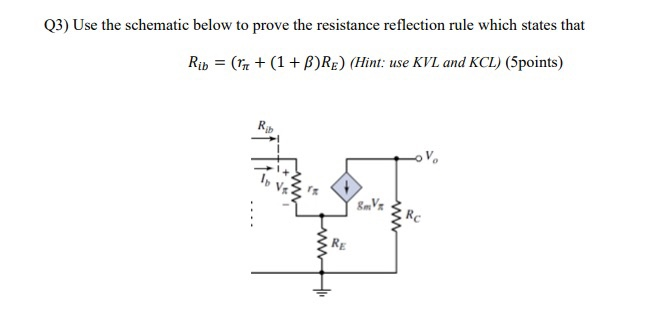 Solved Q3) Use the schematic below to prove the resistance | Chegg.com