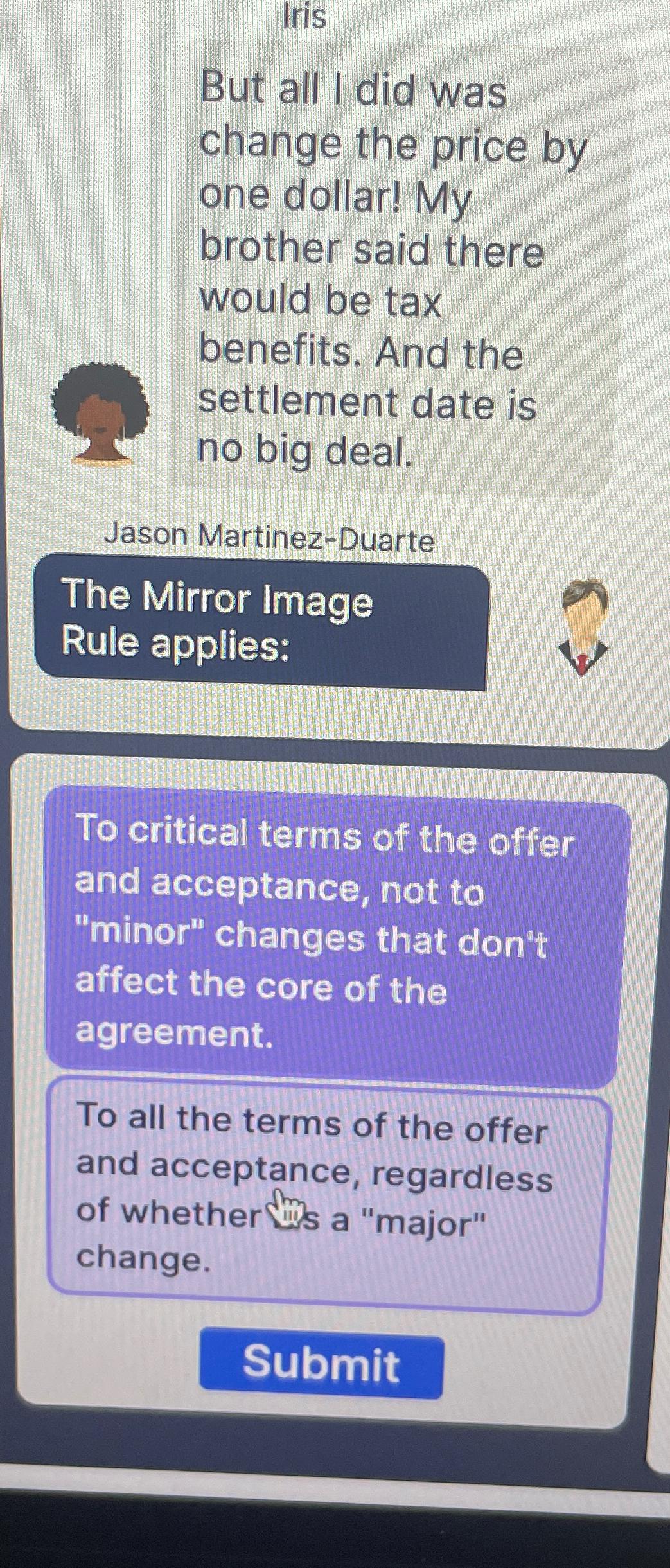 Iris\\nBut all I did was change the price by one | Chegg.com