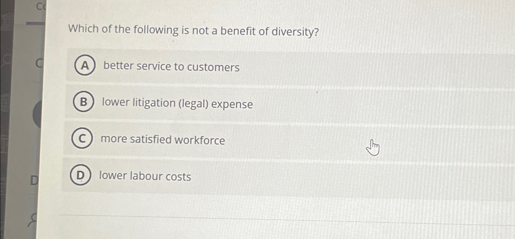 Solved Which of the following is not a benefit of | Chegg.com