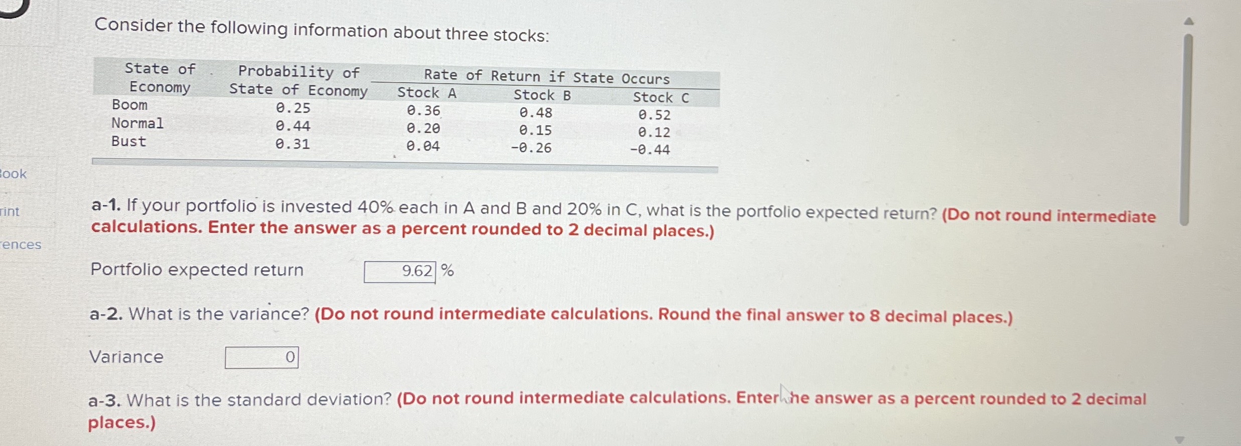 Solved Consider the following information about three | Chegg.com