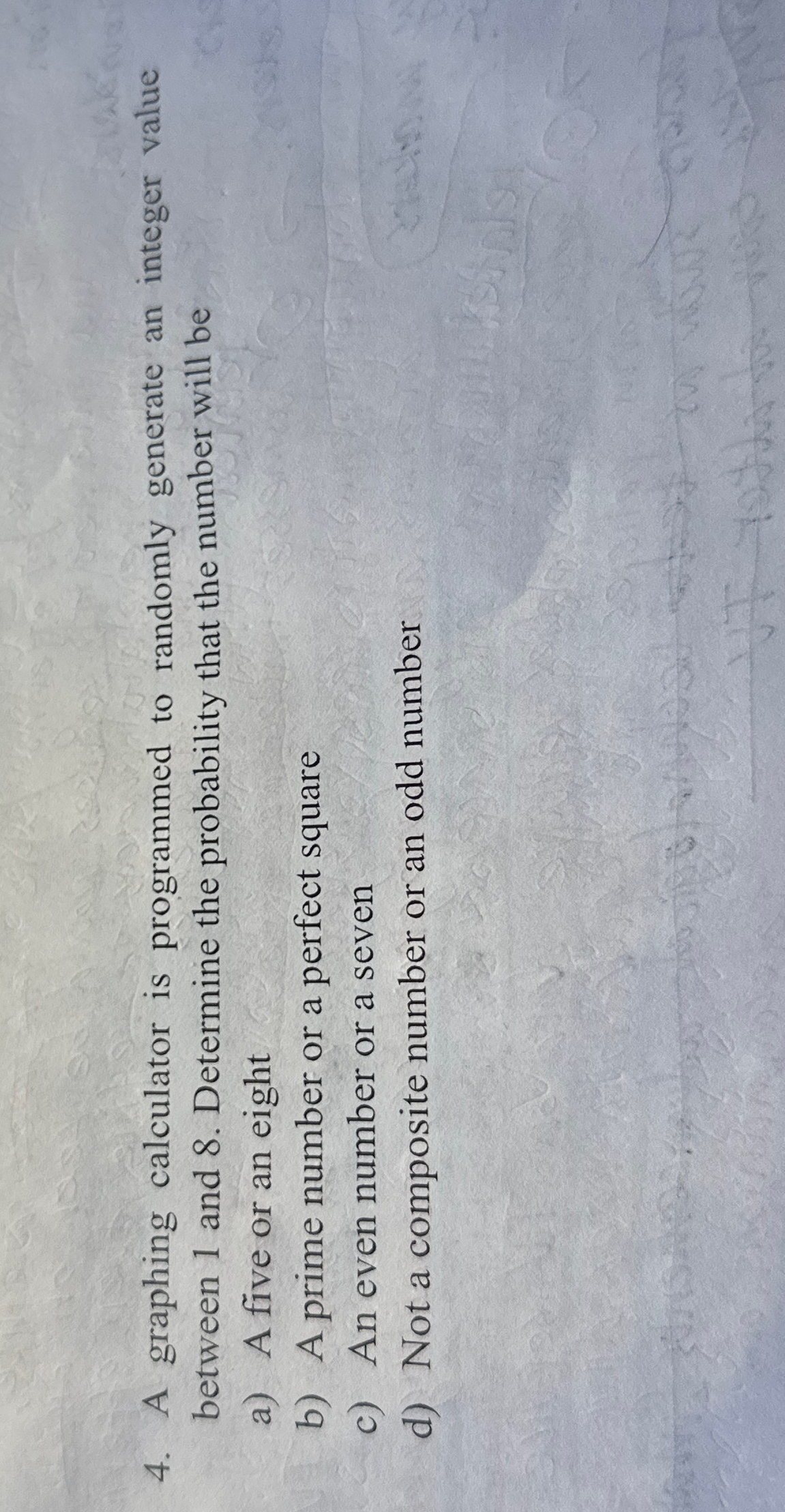 Solved A graphing calculator is programmed to randomly | Chegg.com