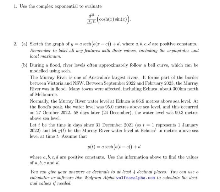 Solved 1. Use the complex exponential to evaluate | Chegg.com