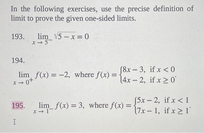 Solved In the following exercises, use the precise | Chegg.com