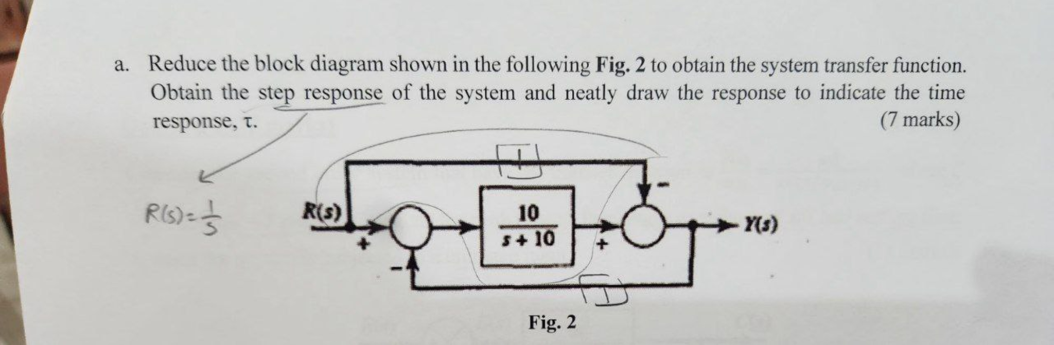 Solved a. ﻿Reduce the block diagram shown in the following | Chegg.com