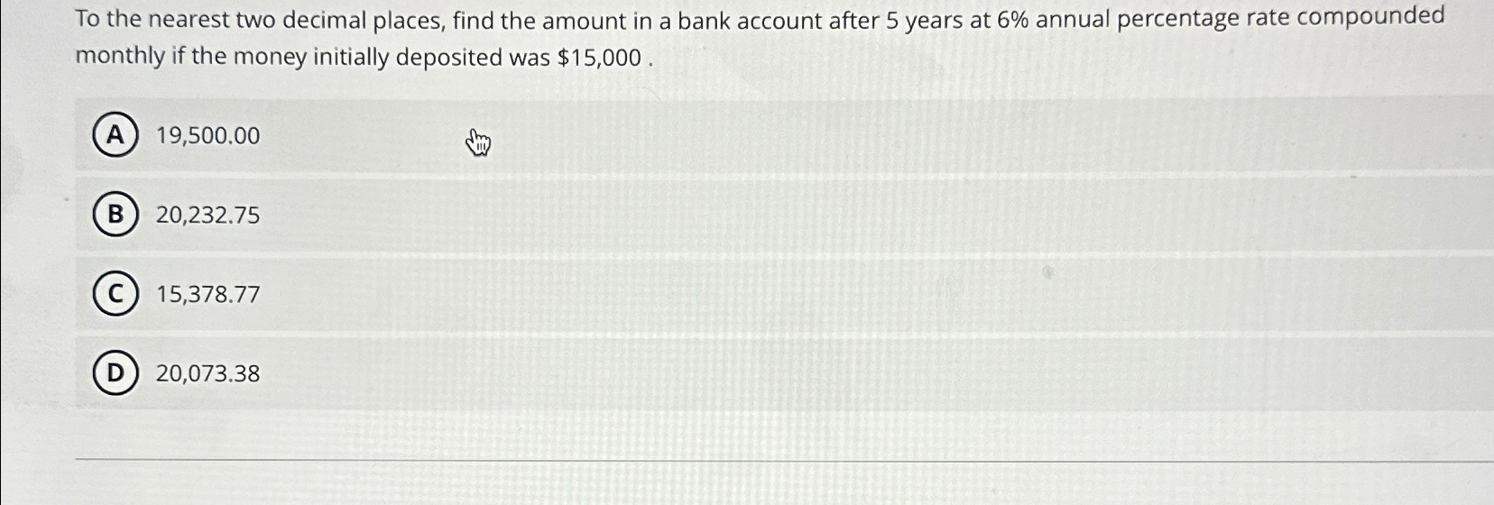 Solved To the nearest two decimal places, find the amount in | Chegg.com