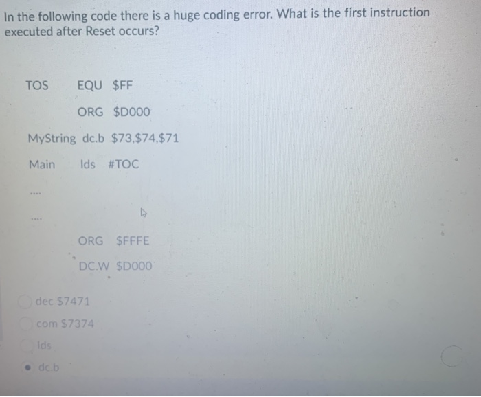 Solved In the following code there is a huge coding error. | Chegg.com