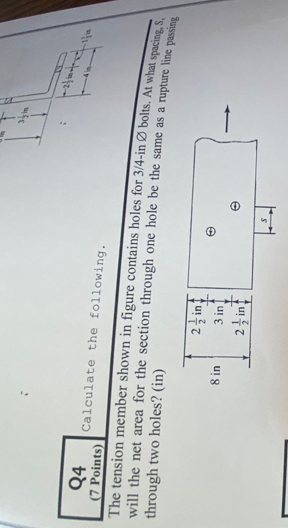 Solved Q4(7 ﻿Points)Calculate the following.The tension | Chegg.com