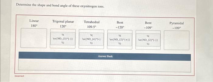 Solved Determine the shape and bond angle of these | Chegg.com