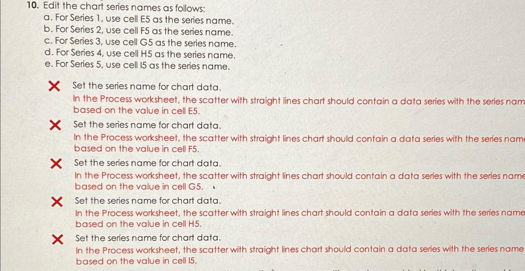 Solved Edit the chart series names as follows:a. ﻿For Series | Chegg.com
