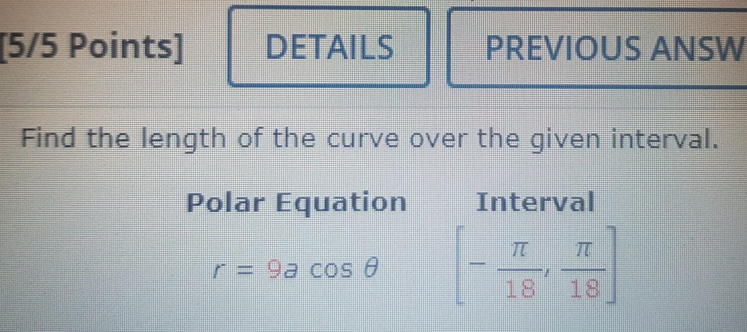 Solved d the lenght of the curve over the given interval: | Chegg.com