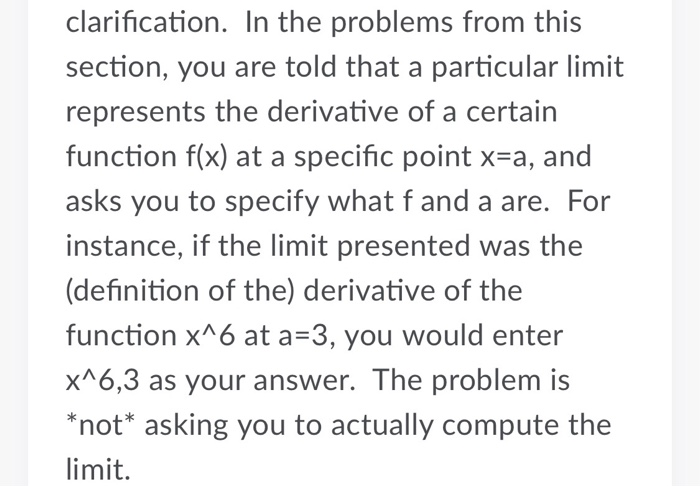 Solved clarification. In the problems from this section, you | Chegg.com