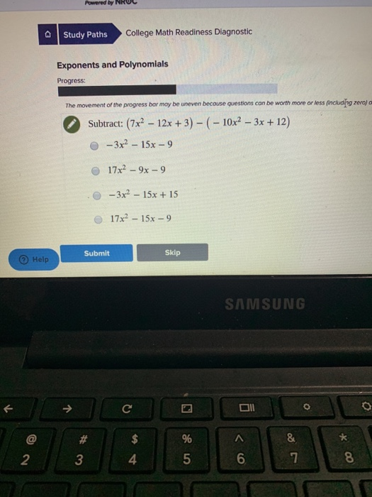 Solved Powered by Study Paths College Math Readiness | Chegg.com