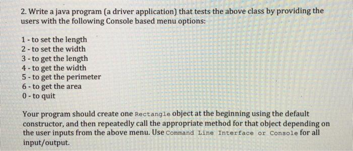 Solved 2. Write a java program (a driver application) that | Chegg.com