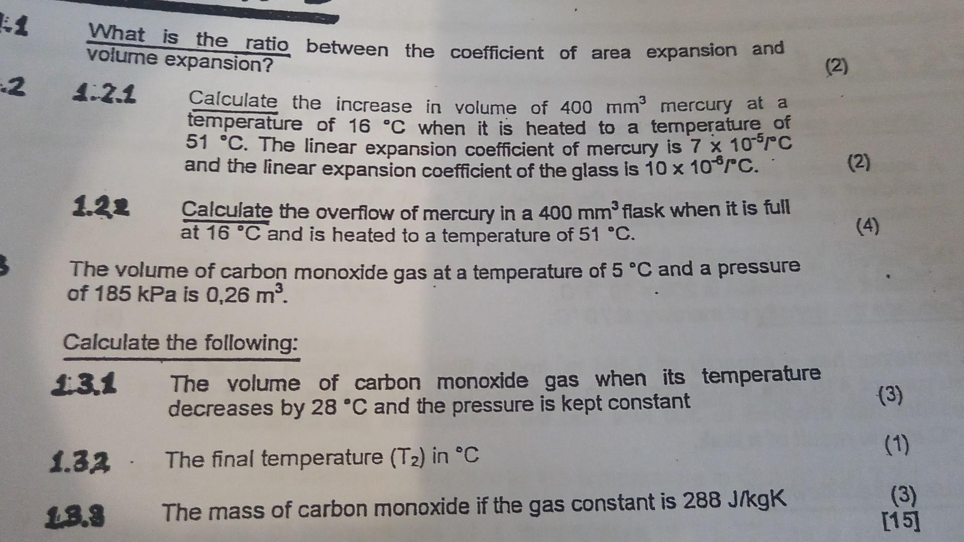 Solved What is the ratio between the coefficient of area | Chegg.com