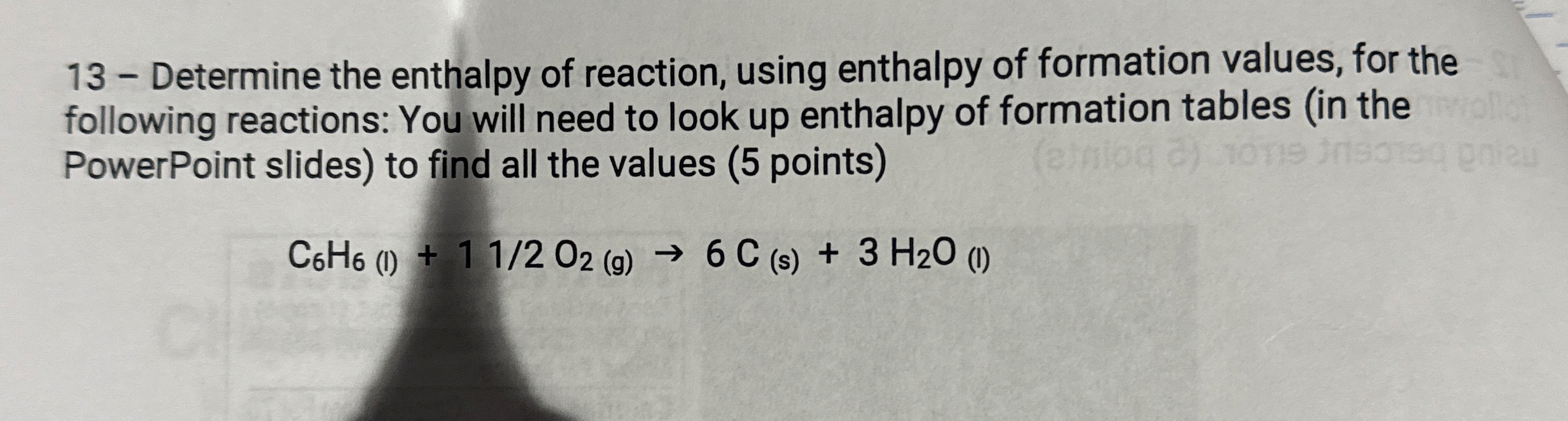 Solved 13 - ﻿Determine the enthalpy of reaction, using | Chegg.com