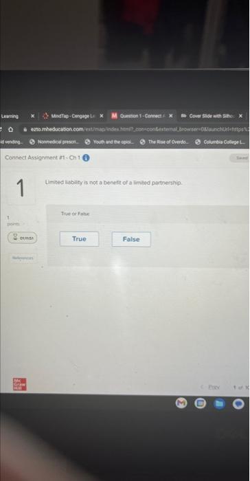 Solved ignment #1 - Ch Limited liability is not a benefit of | Chegg.com