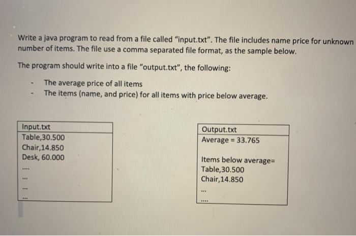 Solved Write A Java Program To Read From A File Called 9976