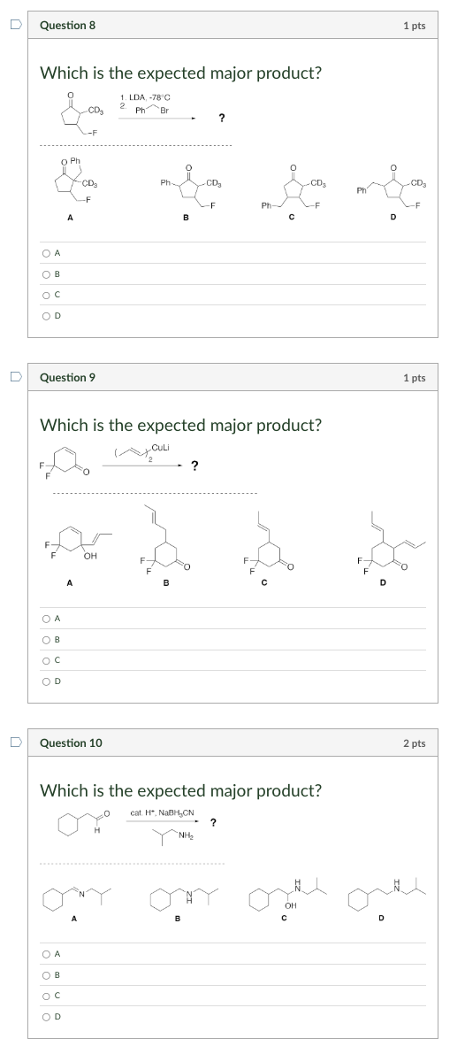 Solved Question 8which Is ﻿the Expected Major