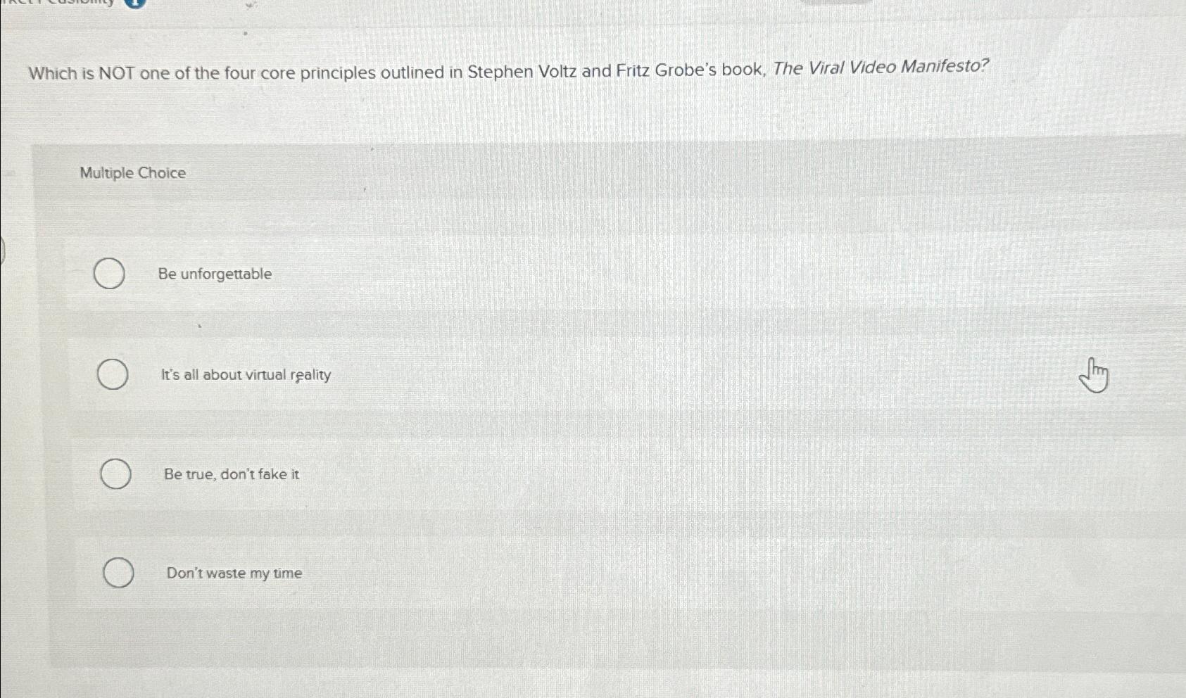 Solved Which is NOT one of the four core principles outlined | Chegg.com