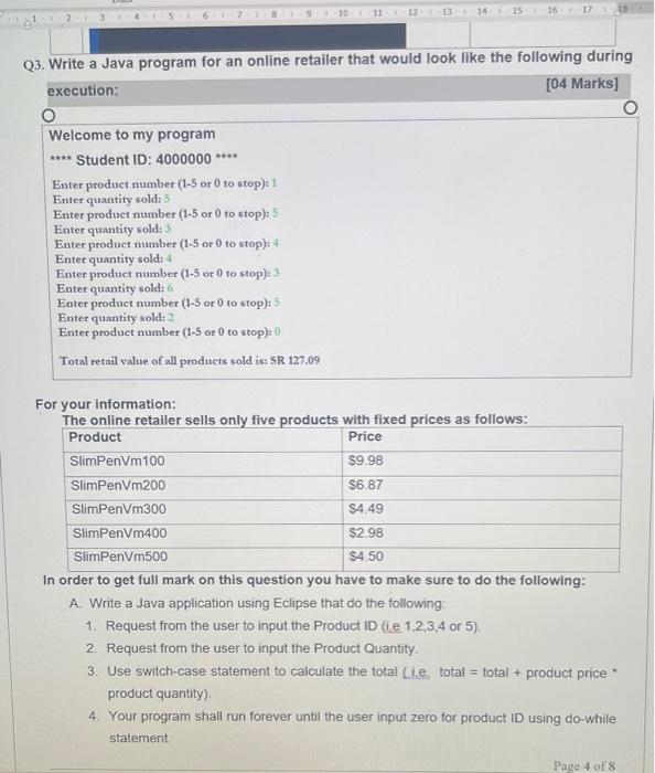 Solved For your information: The online retailer sells onlv | Chegg.com