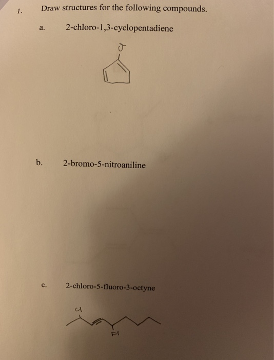 Solved Draw structures for the following compounds. a. | Chegg.com