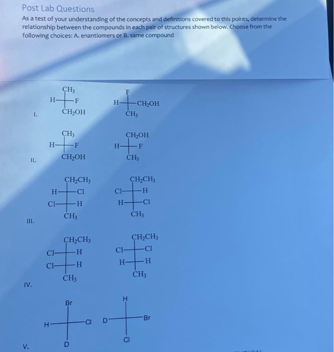 Solved Post Lab Questions As a test of your understanding of | Chegg.com