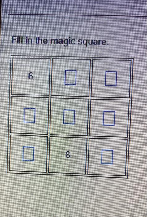 Solved Find a 3-by-3 magic square using the numbers | Chegg.com