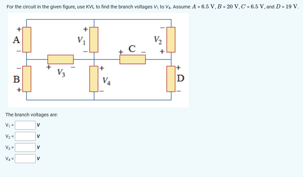 Solved For the circuit in the given figure, use KVL to find | Chegg.com