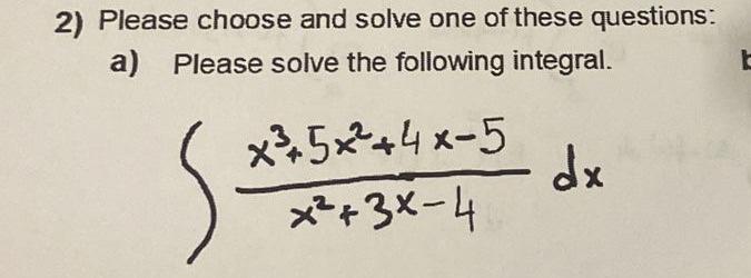 Solved 2) Please choose and solve one of these questions: a) | Chegg.com