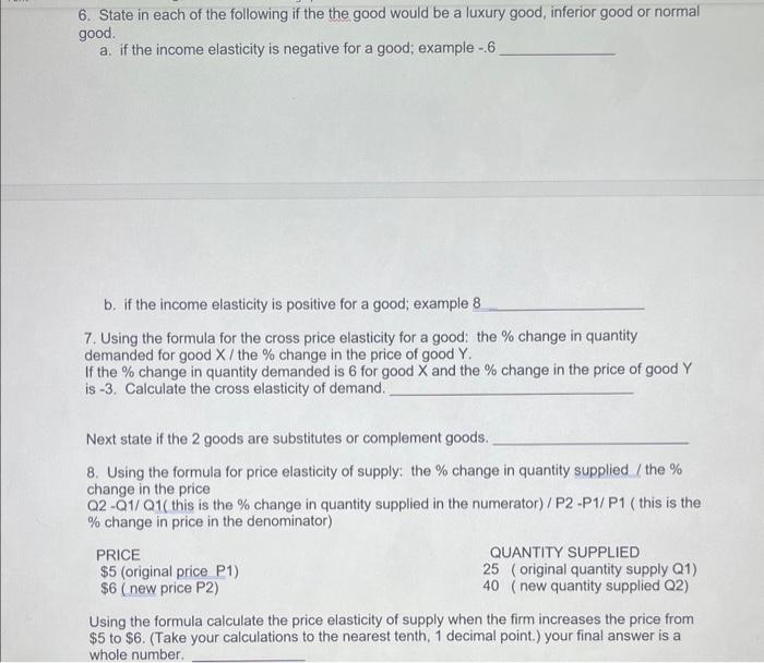 Solved 1. Given the price elasticity of demand in each of | Chegg.com Solved 1. Given the price elasticity of demand in each of | Chegg.com