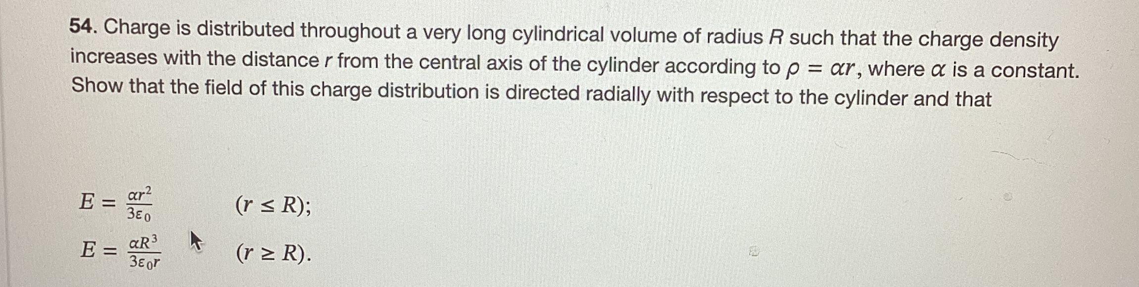 Solved Charge is distributed throughout a very long | Chegg.com