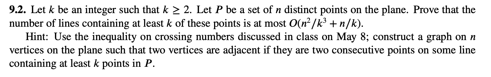 9.2. ﻿Let k ﻿be an integer such that k≥2. ﻿Let P ﻿be | Chegg.com