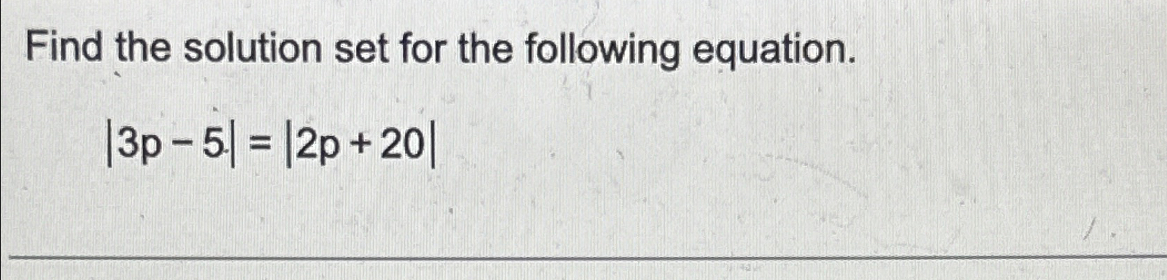 Solved Find the solution set for the following | Chegg.com