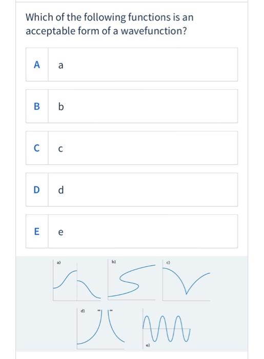 Solved Which of the following functions is an acceptable | Chegg.com