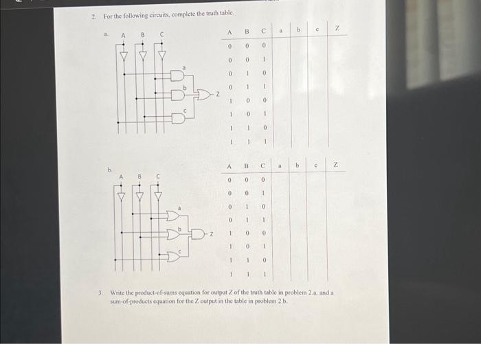 Solved 4. Complete the truth table based on the following | Chegg.com