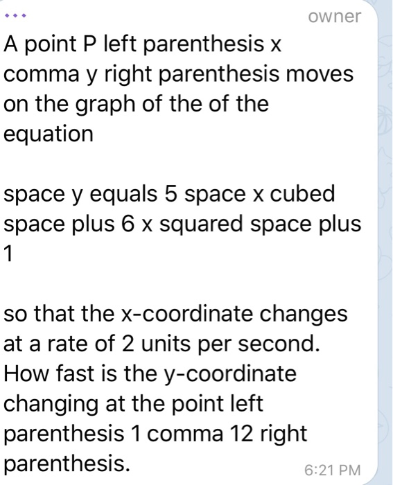 Solved owner A point P left parenthesis x comma y right | Chegg.com