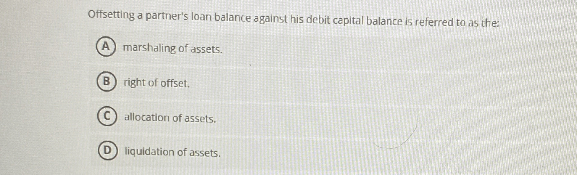 Solved Offsetting a partner's loan balance against his debit | Chegg.com