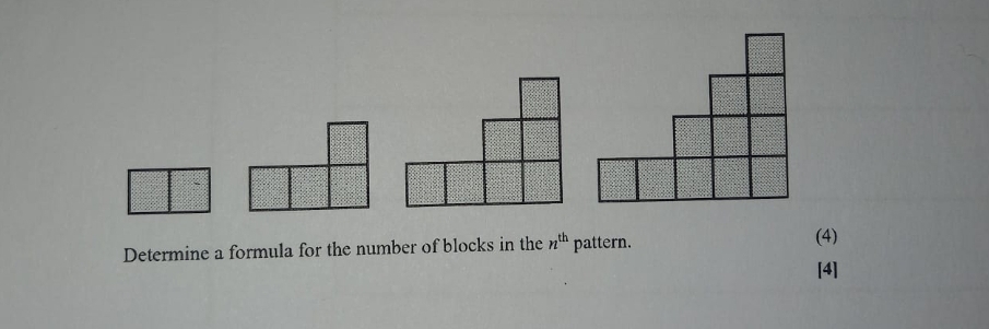 Determine a formula for the number of blocks in the | Chegg.com