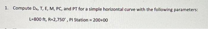 Solved 1. Compute DA,T,E,M,PC, and PT for a simple | Chegg.com