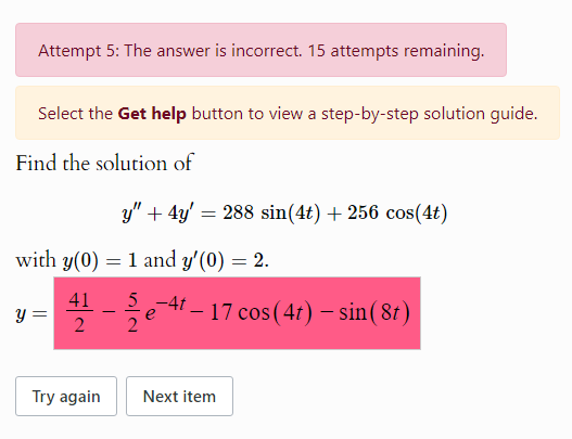 Solved Attempt 5: The answer is incorrect. 15 ﻿attempts | Chegg.com