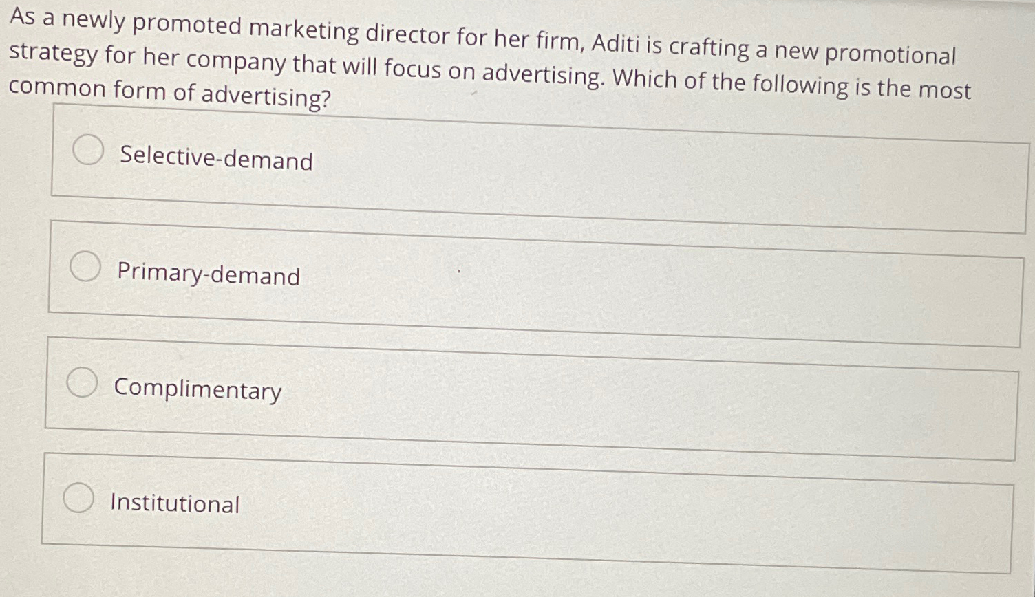 Solved As a newly promoted marketing director for her firm, | Chegg.com