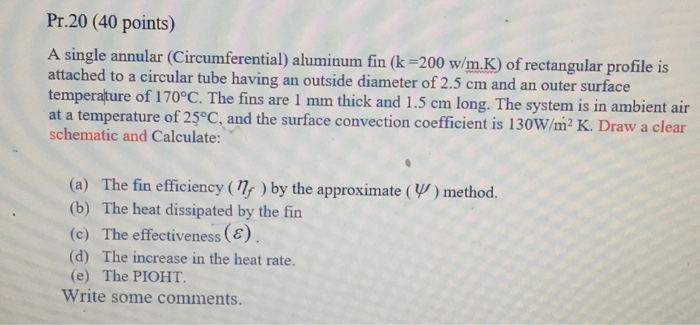 Solved Pr.20 (40 points) A single annular (Circumferential) | Chegg.com