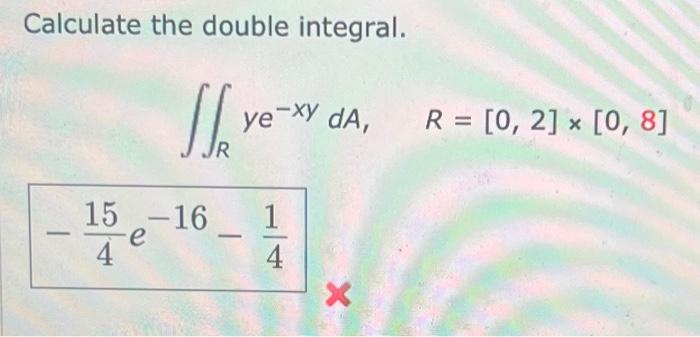 Solved Calculate the double integral. | Chegg.com