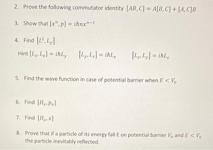 Solved 2. Prove the following commutator identity | Chegg.com