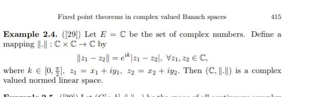 Solved Example 2.3. ([29]) Let E=C be the set of complex | Chegg.com