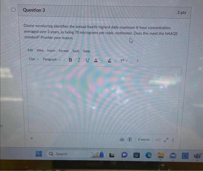 Solved Ozone monitoring identifies the annual fourth-highest | Chegg.com