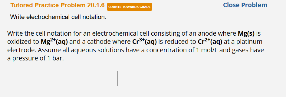 Solved Tutored Practice Problem 20.1.6Close ProblemWrite | Chegg.com