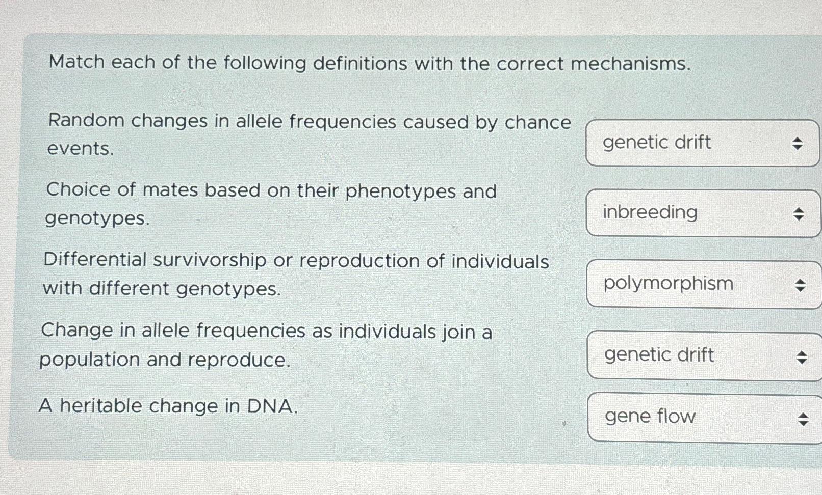 Solved Match each of the following definitions with the | Chegg.com