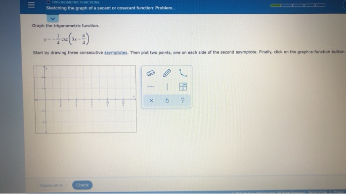 Solved O TRIGONOMETRKC FUNCTIONS Sketching the graph of a | Chegg.com